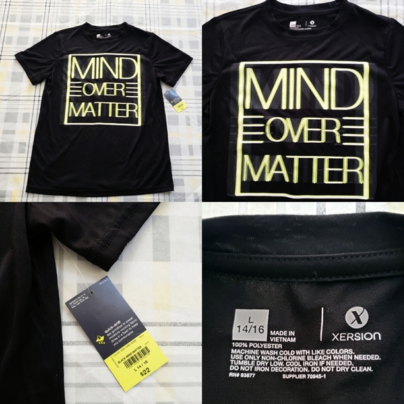 Xersion | Shirts & Tops | New Kids Xersion Bright Black Green Quick Dri ...